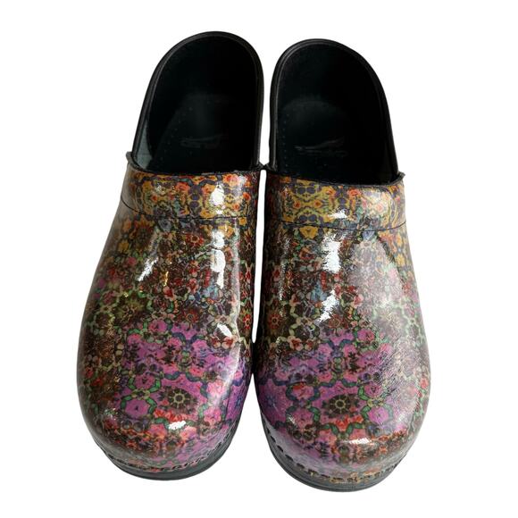 Dansko | Shoes | Dansko Professional Multicolor Floral Mosaic Leather ...